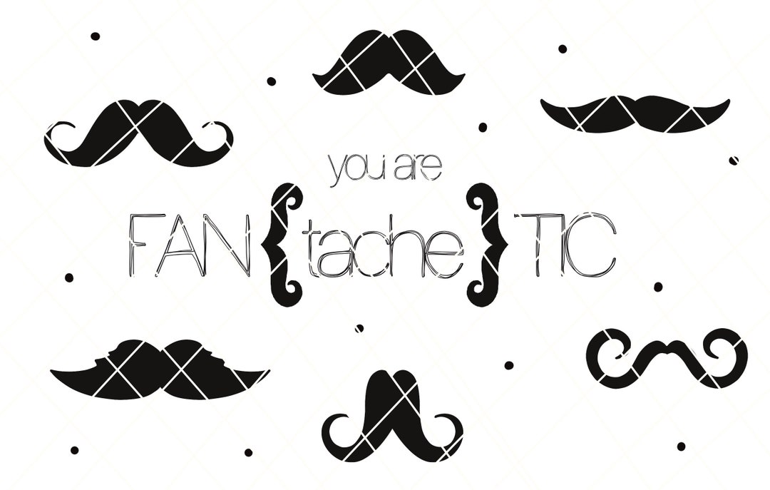 SVG Png Pdf Jpg Mustache Mustache Plotter File Laser File Digital File ...