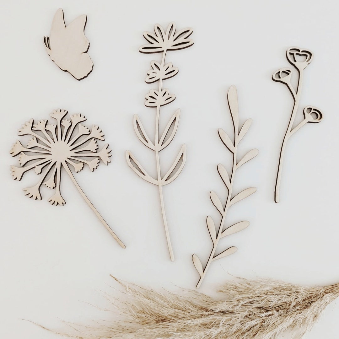 SVG PNG PDF Flower Meadow Birds Insects Flowers Plotter File - Etsy