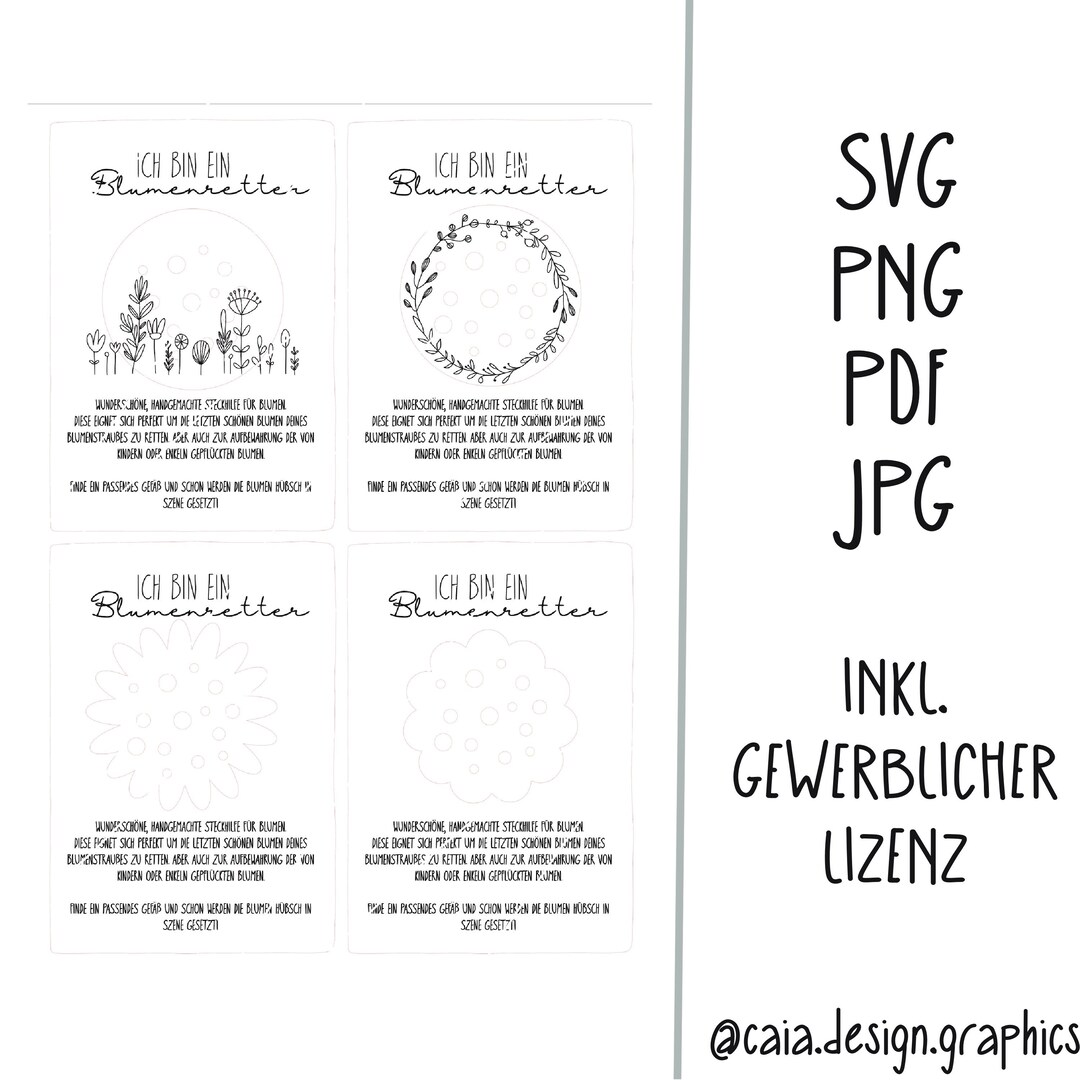 Svg Png Pdf Jpg Flower Saver Card Flower Saver Laser File Including ...