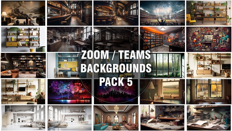 50 Zoom and Microsoft Teams Backgrounds Meetings - Etsy