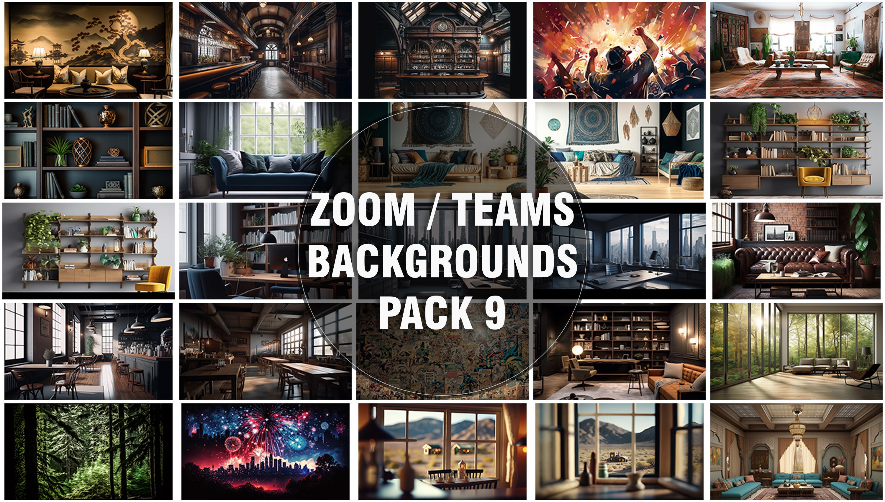 50 Zoom and Microsoft Teams Backgrounds Meetings - Etsy