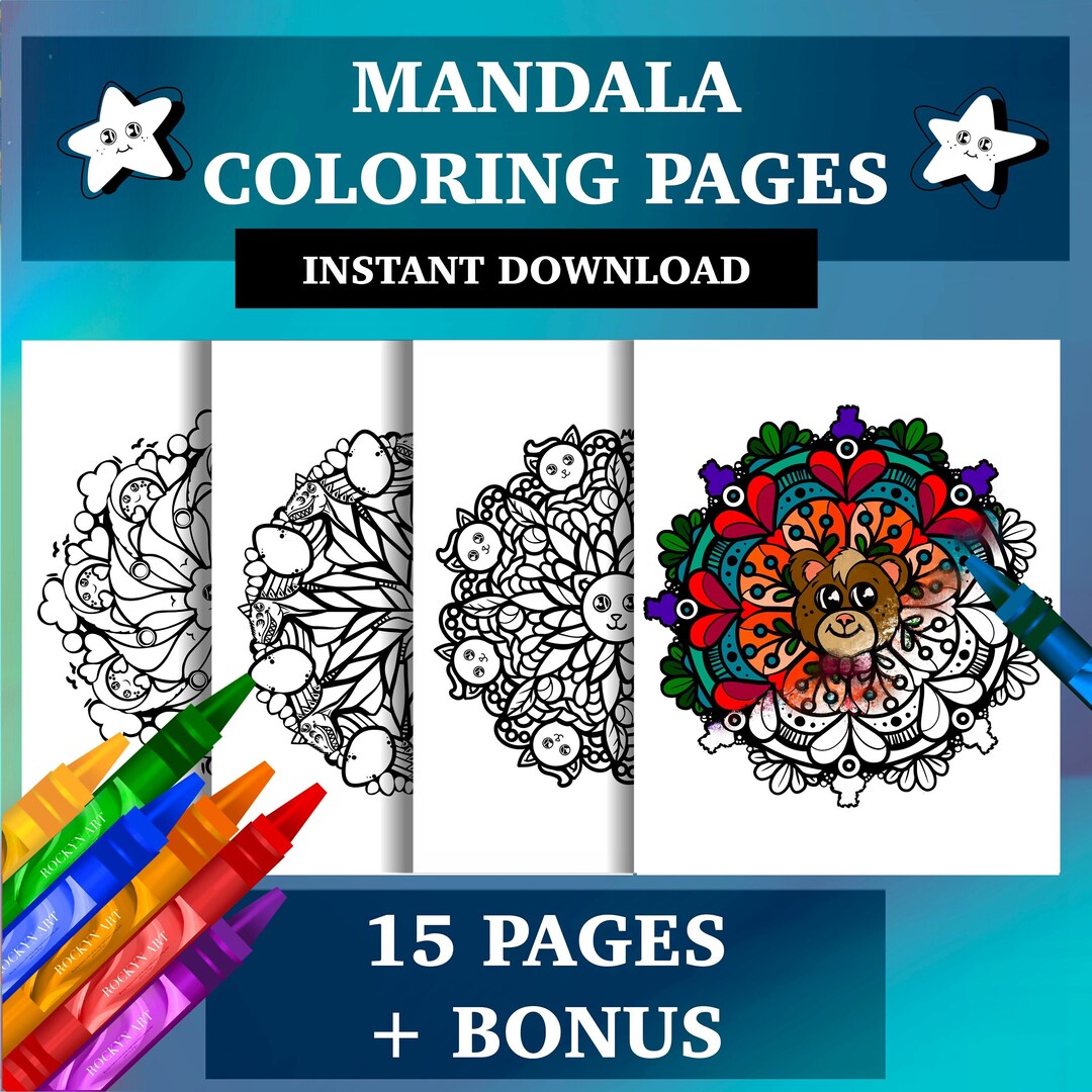 A Bundle of Art Coloring Pages Mandala Printable Coloring Pages Art ...