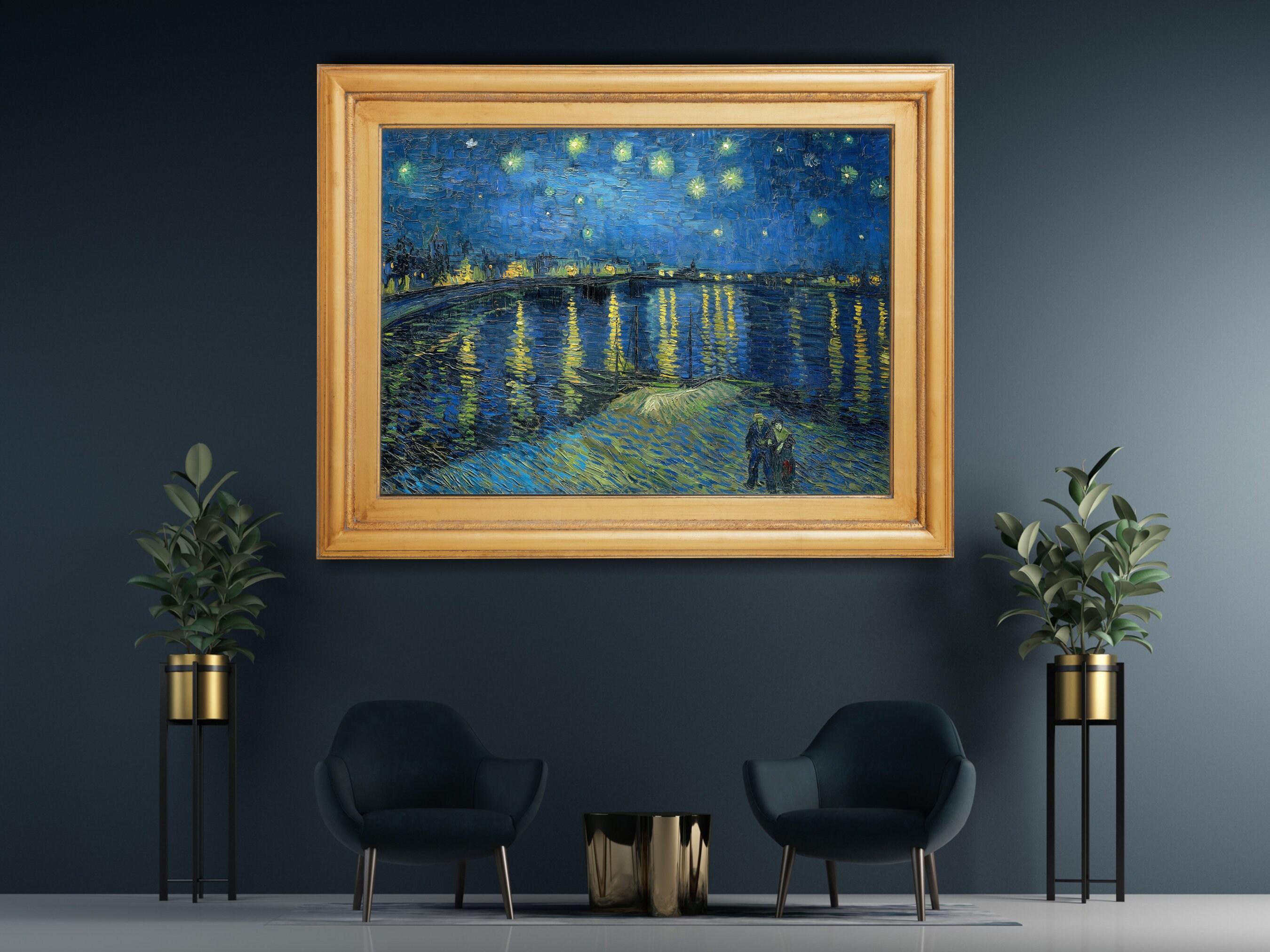 Van Gogh Starry Night Over the Rhone Print | Vintage Fine Art (digital ...