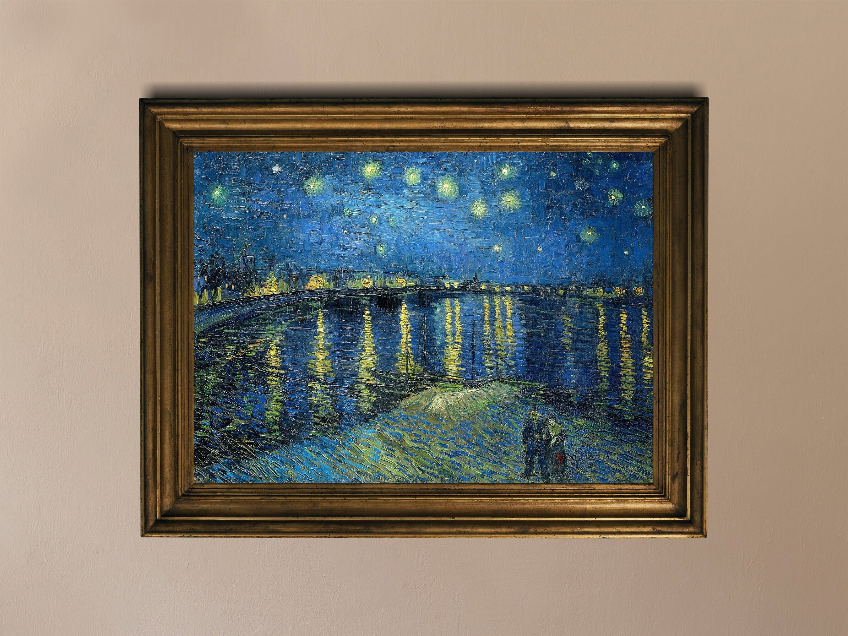 Van Gogh Starry Night Over the Rhone Print | Vintage Fine Art (digital ...