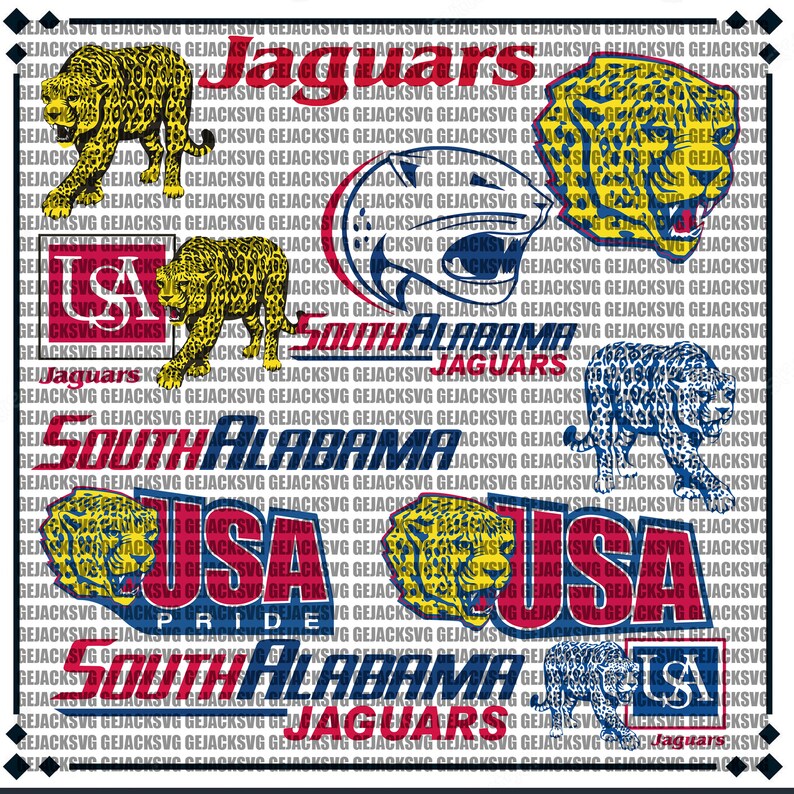 South Alabama University SVG, Jaguars SVG, Game Day, USA, Football ...