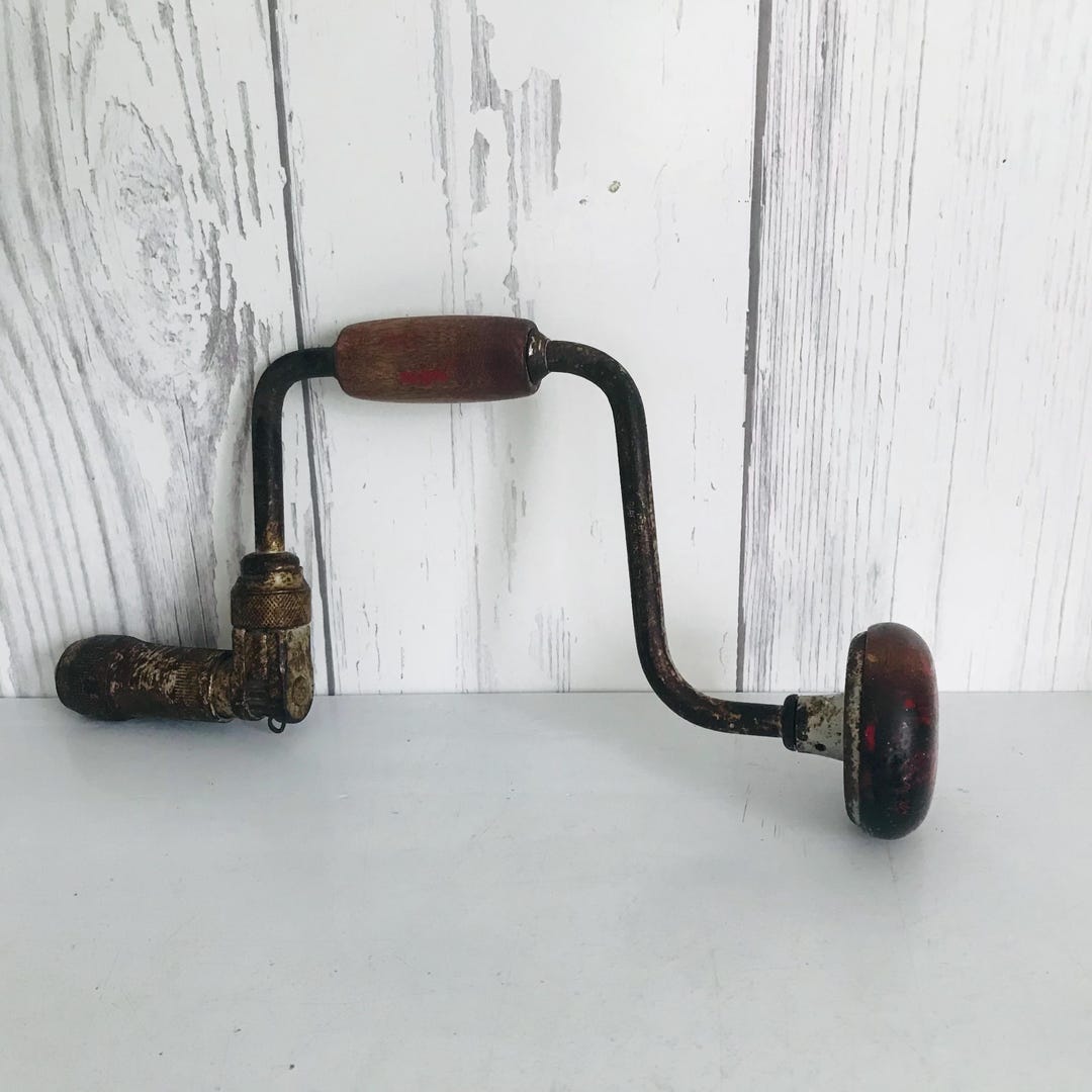 Vintage Manual Hand Drill, Antique Hand Drill, Vintage Hand Tool ...