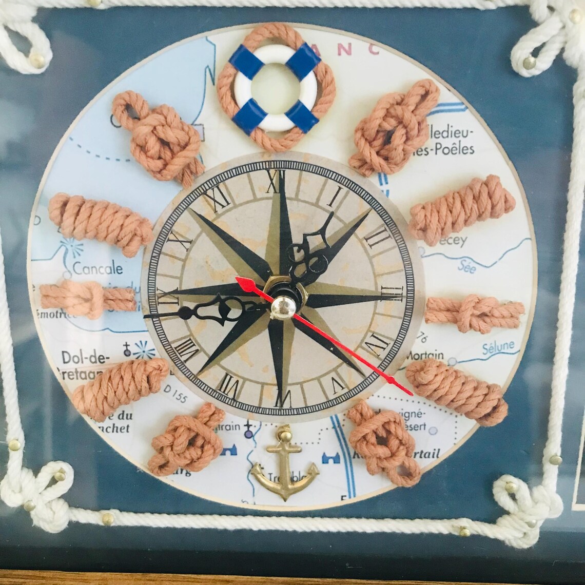 Vintage Life Buoy Coat Rack Clock, Welcome Life Buoy, Clock Buoy ...