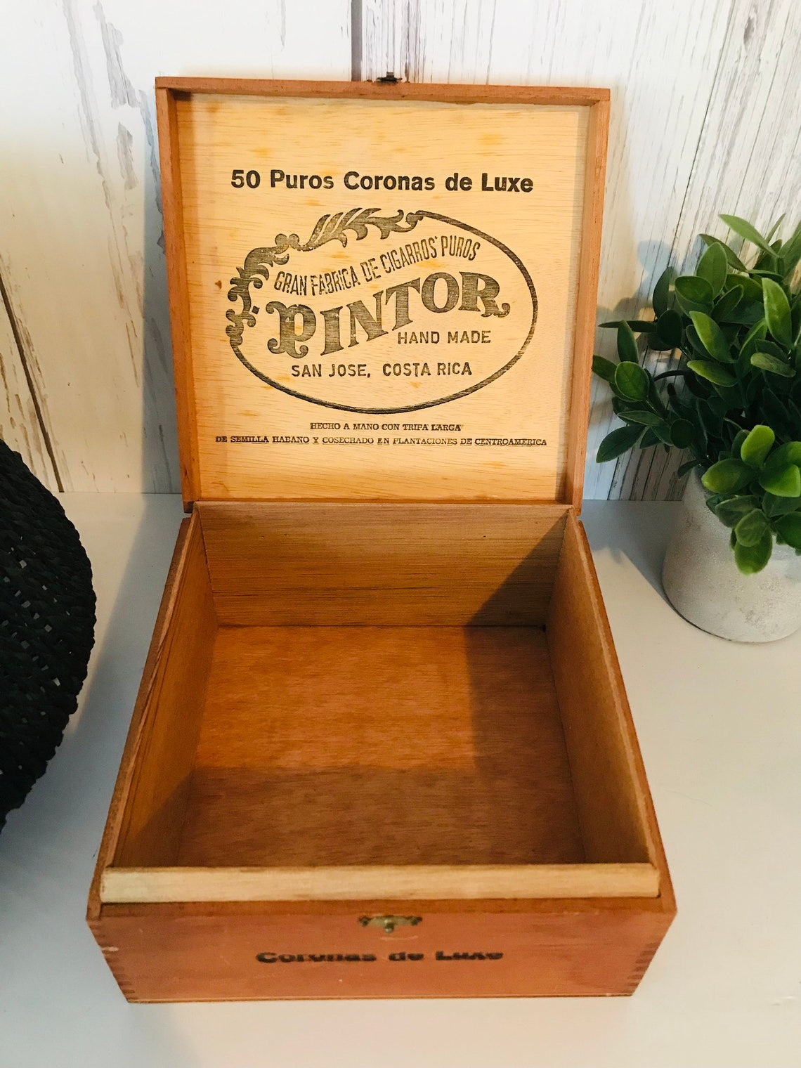 Rare Antique Pintor Cigar Box, Vintage Wooden Cigar Box Gran Fabrica De ...