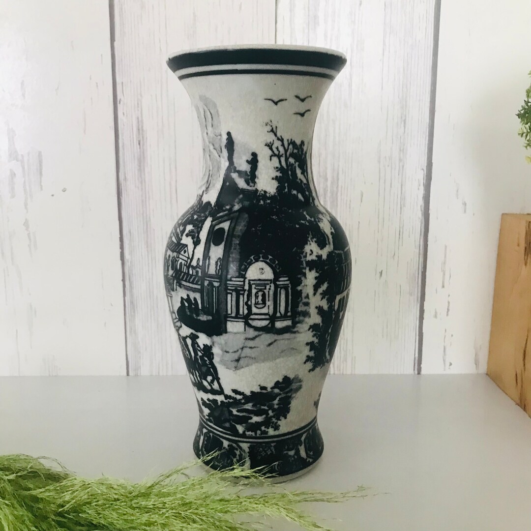 Victoria Ironstone Style Vase, Vintage Mid Century Pottery ...
