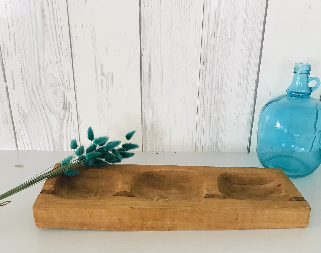 Vintage Wooden 3-section Tray, Natural Wood Plate, Kitchen Decor - Etsy