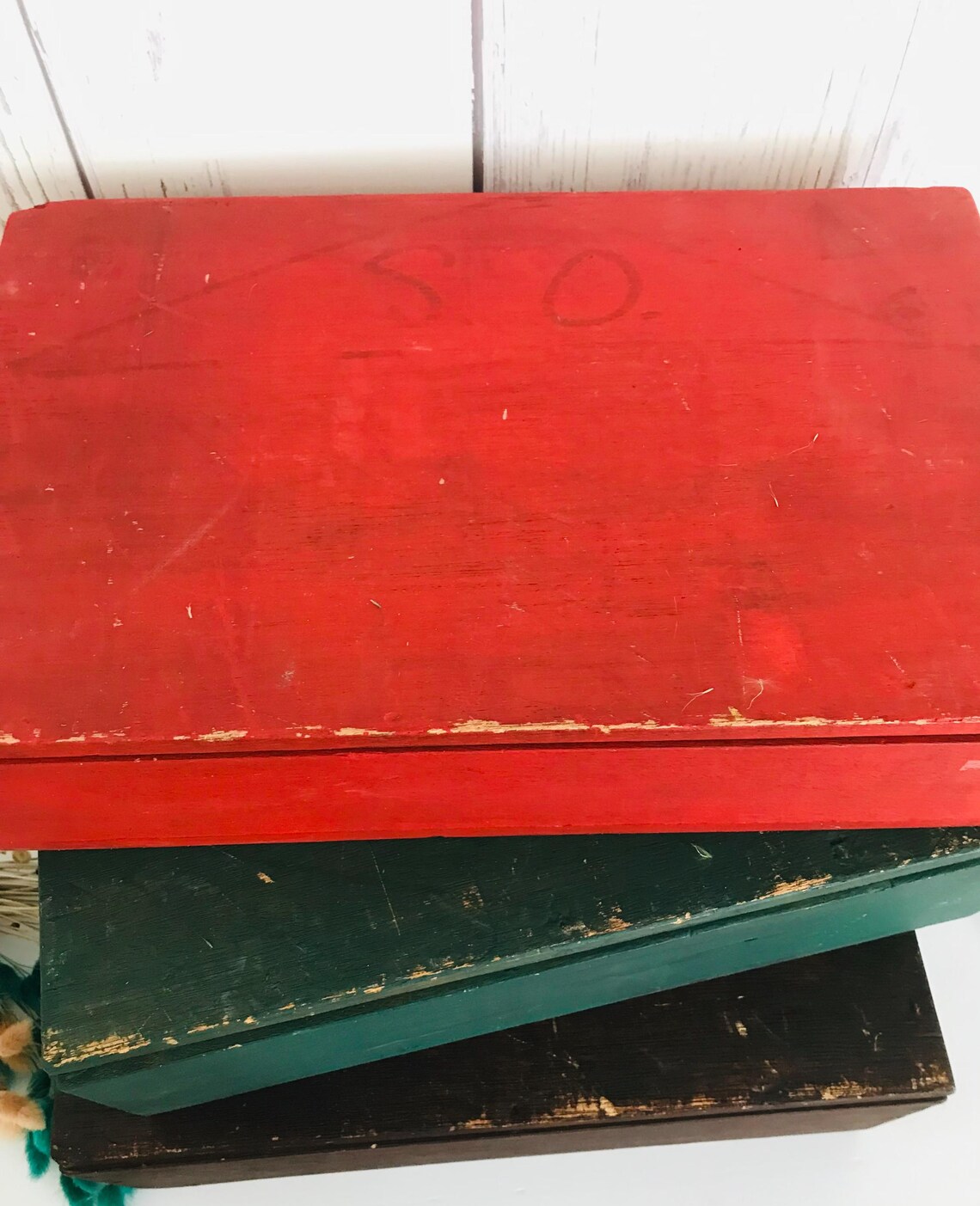 Vintage Primitive Wood Box Set, Rustic Farmhouse Decor - Etsy