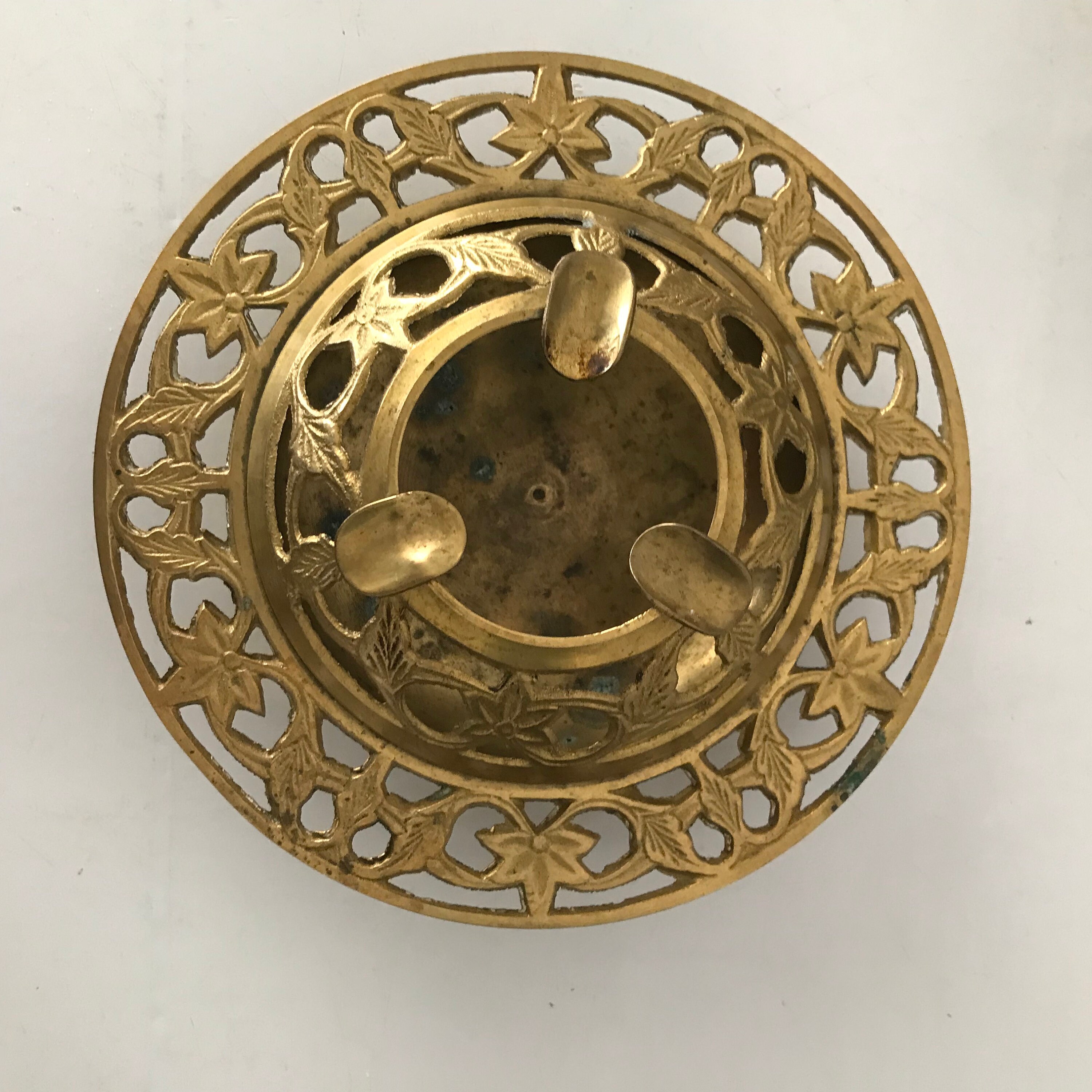 Rare Antique Brass Ashtray, Vintage Old Collectible Hand Crafted Brass ...