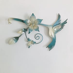 Rare Mid Century Hummingbird Wall Hanging Sculpture, Hummingbird Metal ...