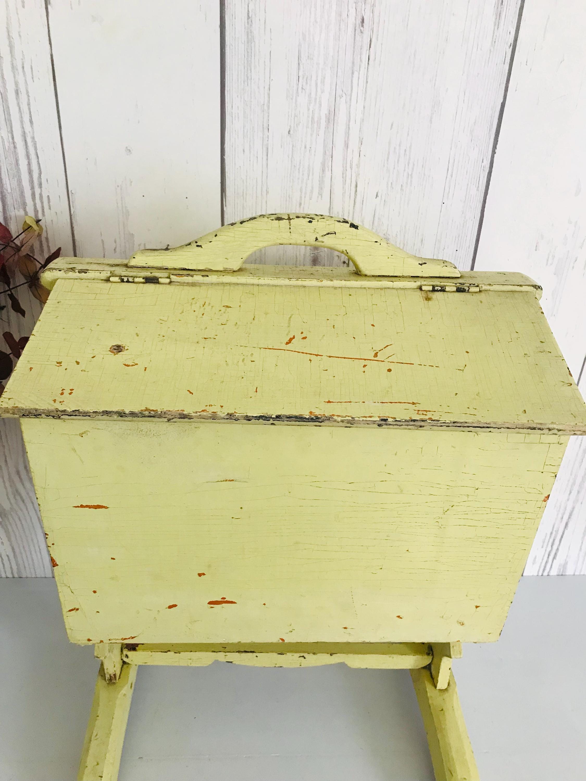 Antique Standing Sewing Box, Priscilla Sewing Cabinet, Vintage Wood ...