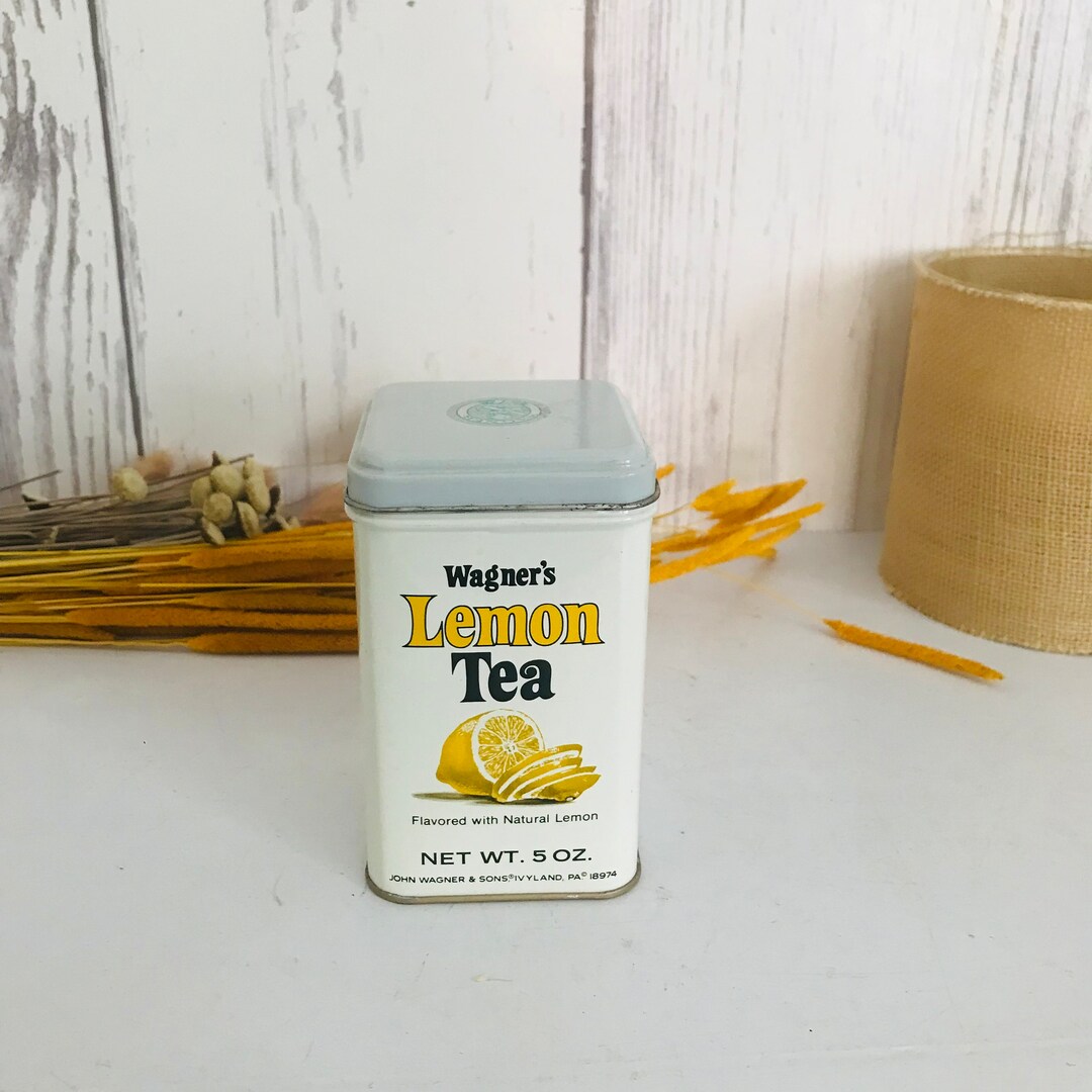 Very Rare Vintage Wagner Lemon Tea Tin White Yellow Unopened, New ...