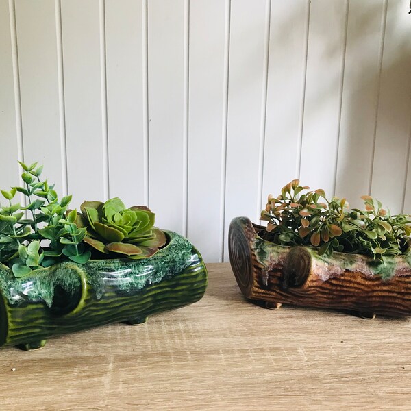 Log Planter - Etsy