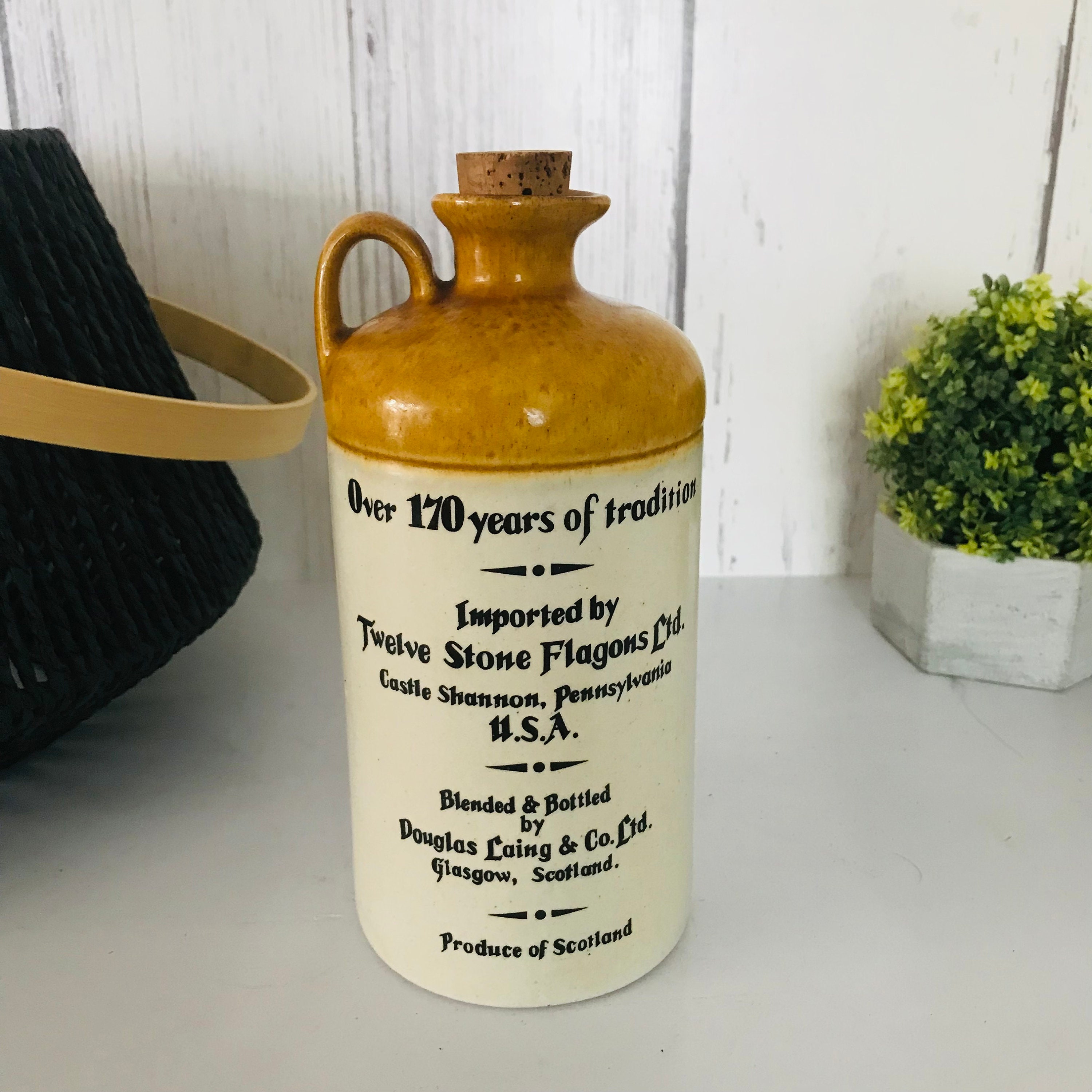 Vintage USQUAEBACH Pottery the Grand Whisky of the Highlands Bottle ...