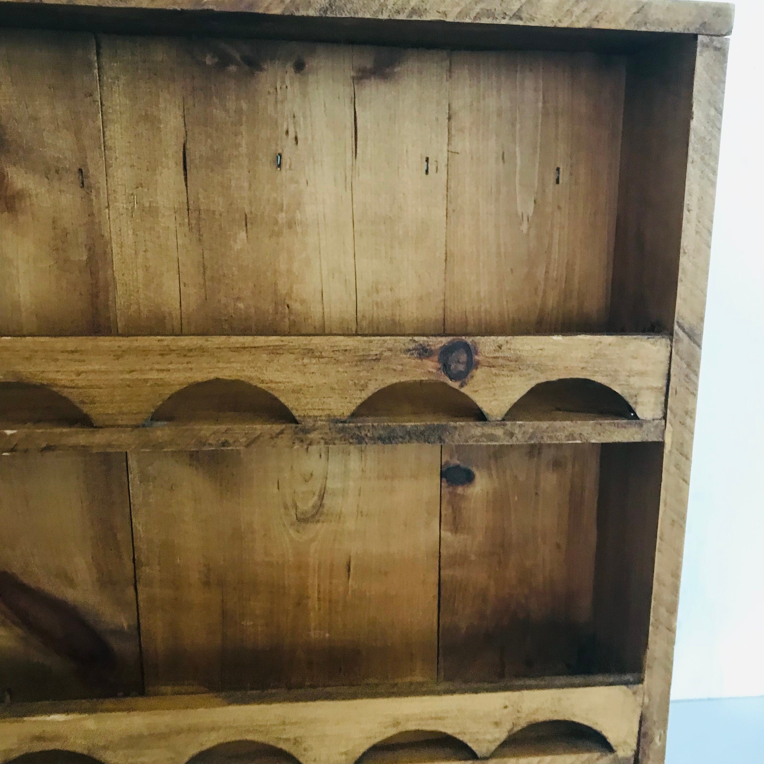 Antique Wall Trinket Shelf, Wood Miniature Display Wall Shelf Unit ...