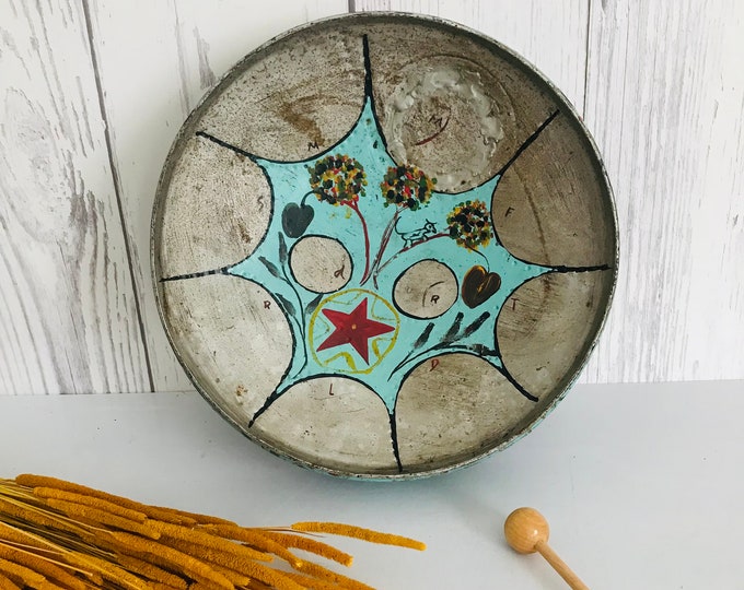 Vintage Souvenir Steel Drum, Vintage Antigua Steel Pan Drum Hand Made ...