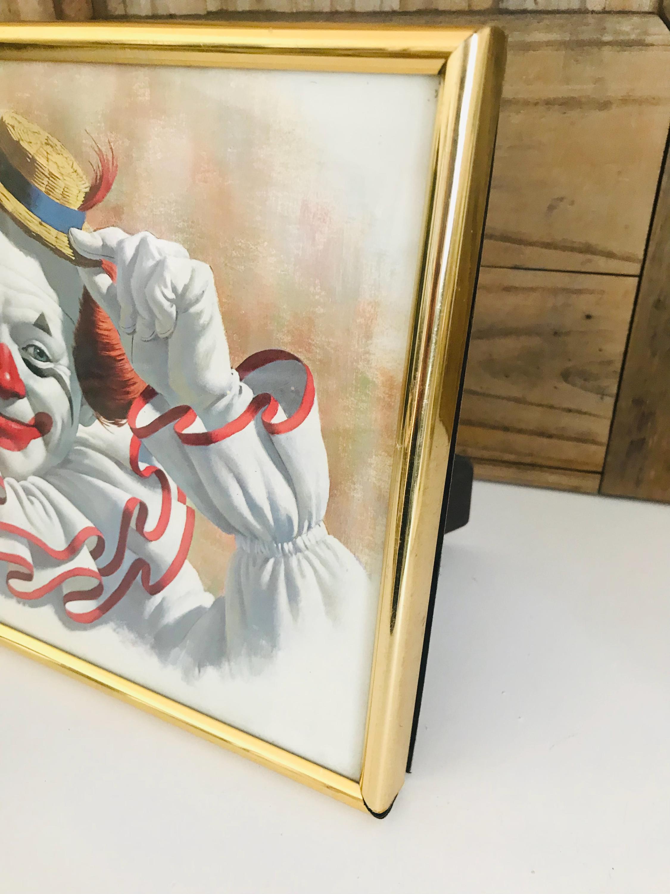 Arthur Sarnoff Elmo the Clown Lithograph, Framed Vintage Art - Etsy