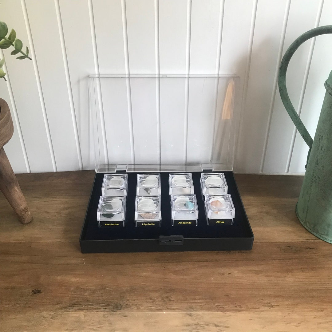 Minerals and Specimen Collection Display With Perky Box, Mineral Stone ...