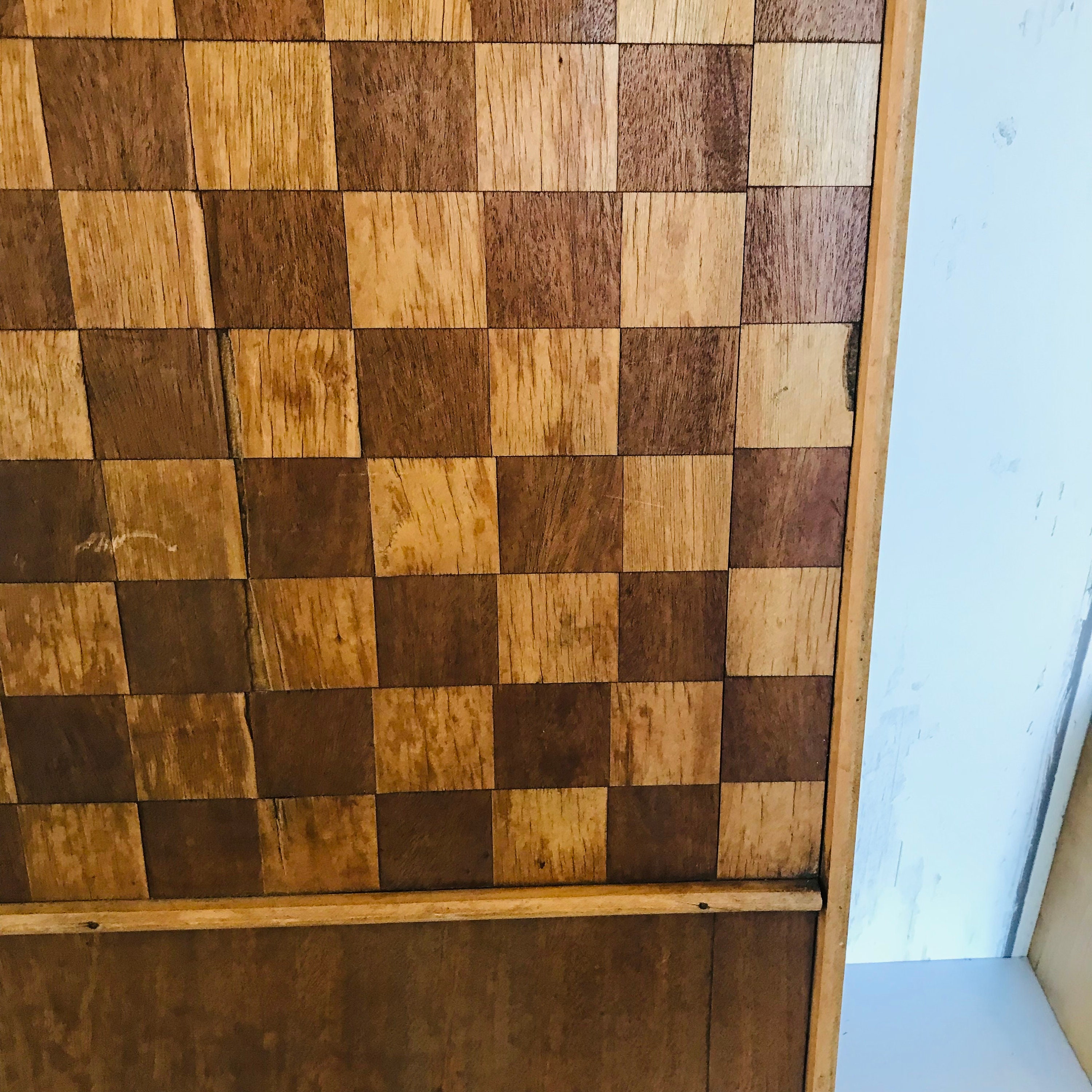 Antique Wooden Checker Board, Vintage 2 Sides Chess Board, Circa 20's ...
