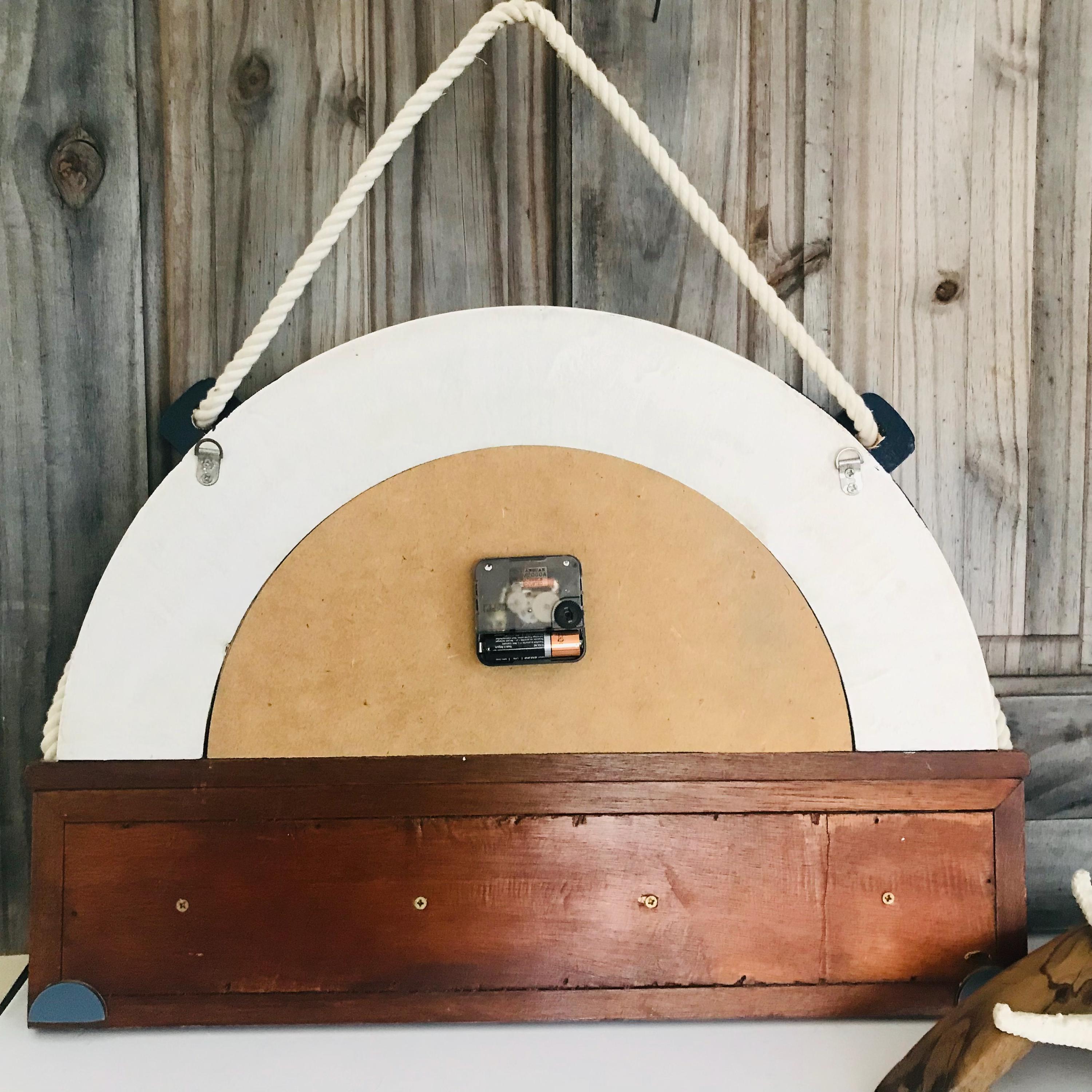 Vintage Life Buoy Coat Rack Clock, Welcome Life Buoy, Clock Buoy ...