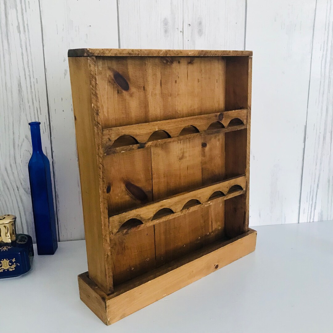 Antique Wall Trinket Shelf, Wood Miniature Display Wall Shelf Unit ...