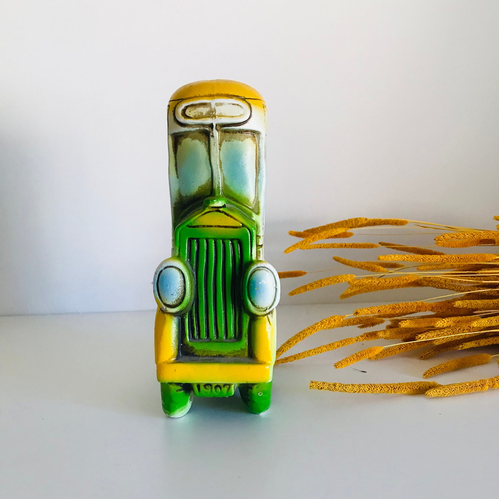 Vintage Japan Coin Bank, Vintage Ceramic School Bus Bank, Chalkware ...