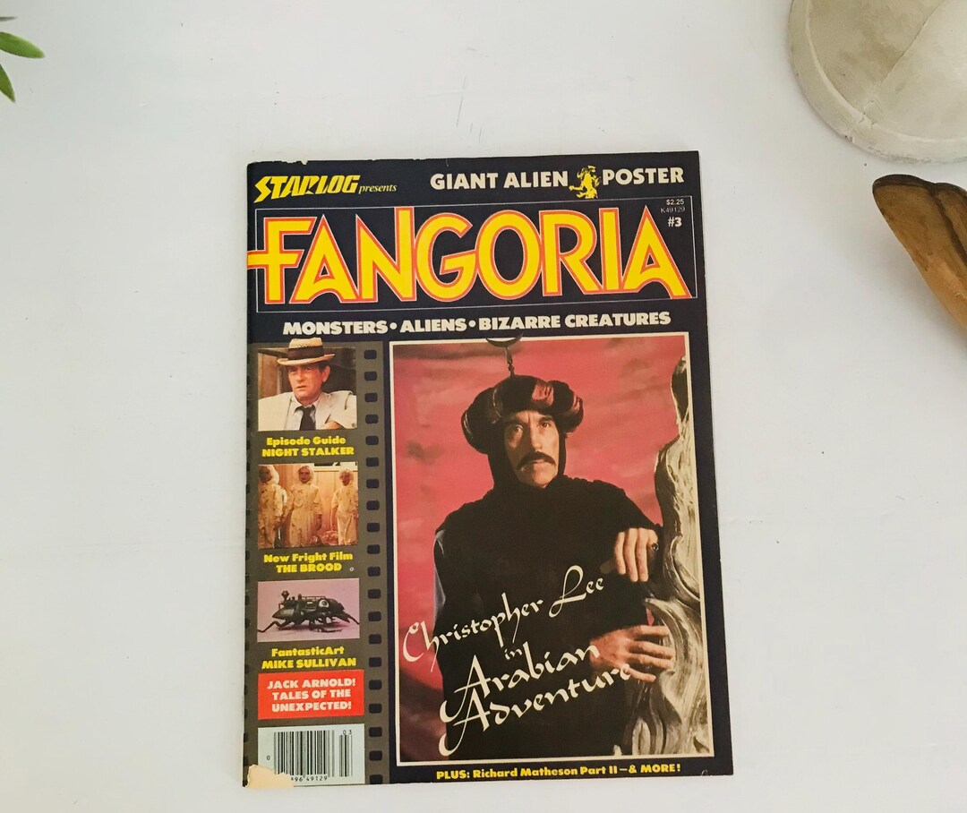 1979 Fangoria Horror Magazine #3, Christopher Lee Arabian Adventure ...