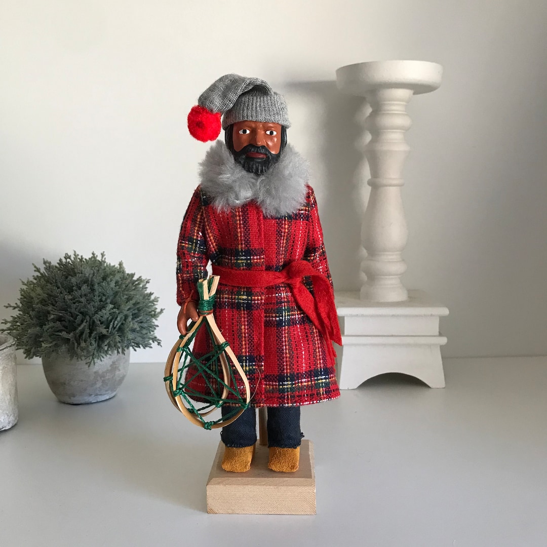 Folk Art Eskimo Figurine, Vintage Indienarteskimo Figurine Doll, Canada ...