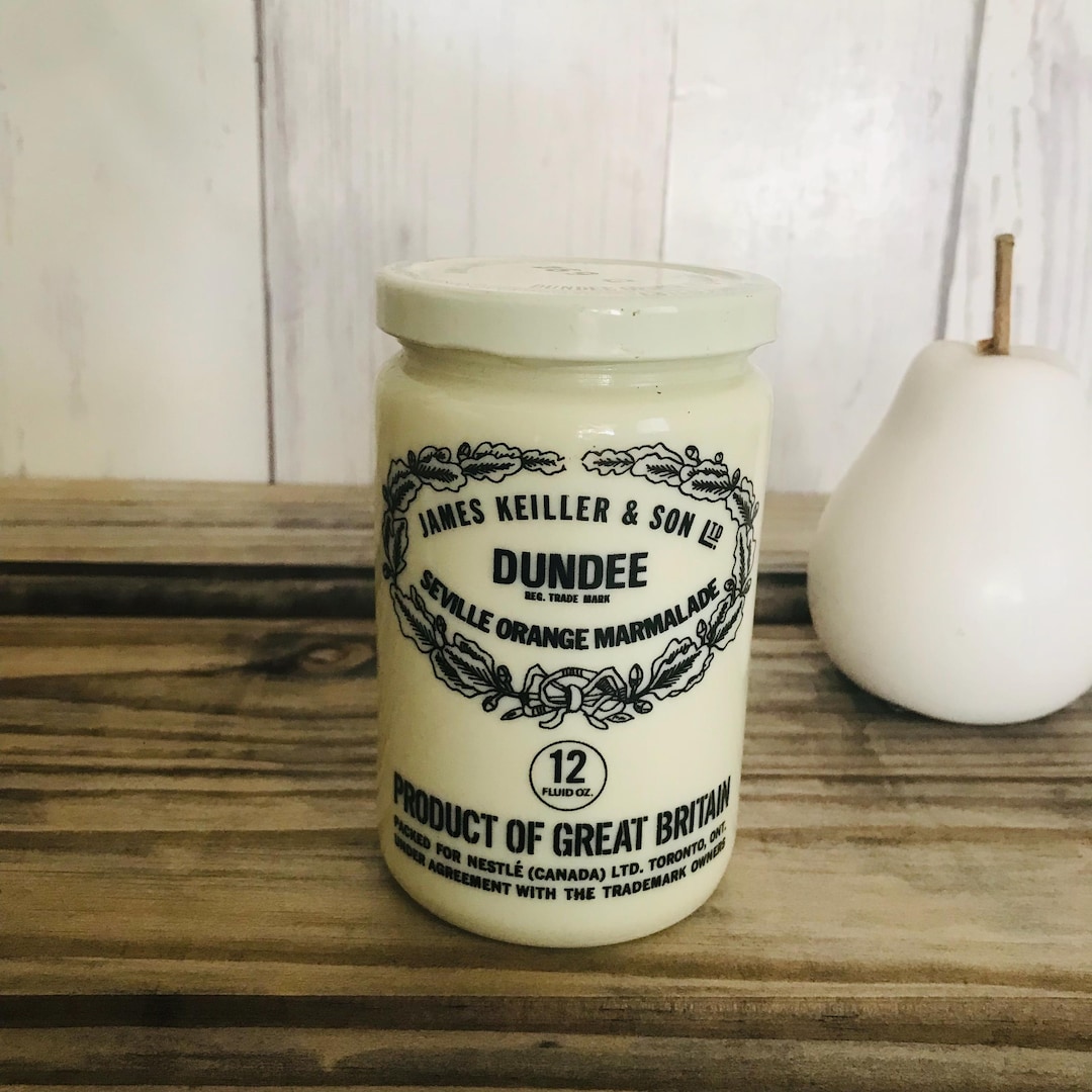 James Keiller & Son Glass Marmalade Jar, Product of Scotland, Antique ...