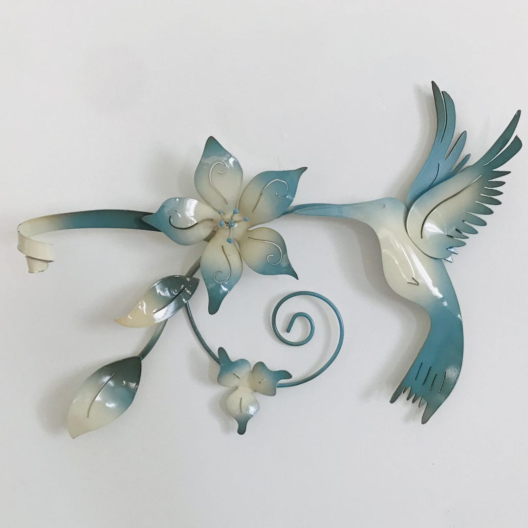Rare Mid Century Hummingbird Wall Hanging Sculpture, Hummingbird Metal ...