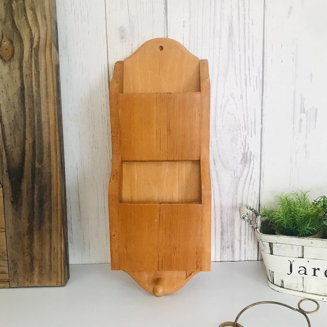 Vintage Solid Wood Letters Holder, Vintage Wood Letters Holders, Wooden ...