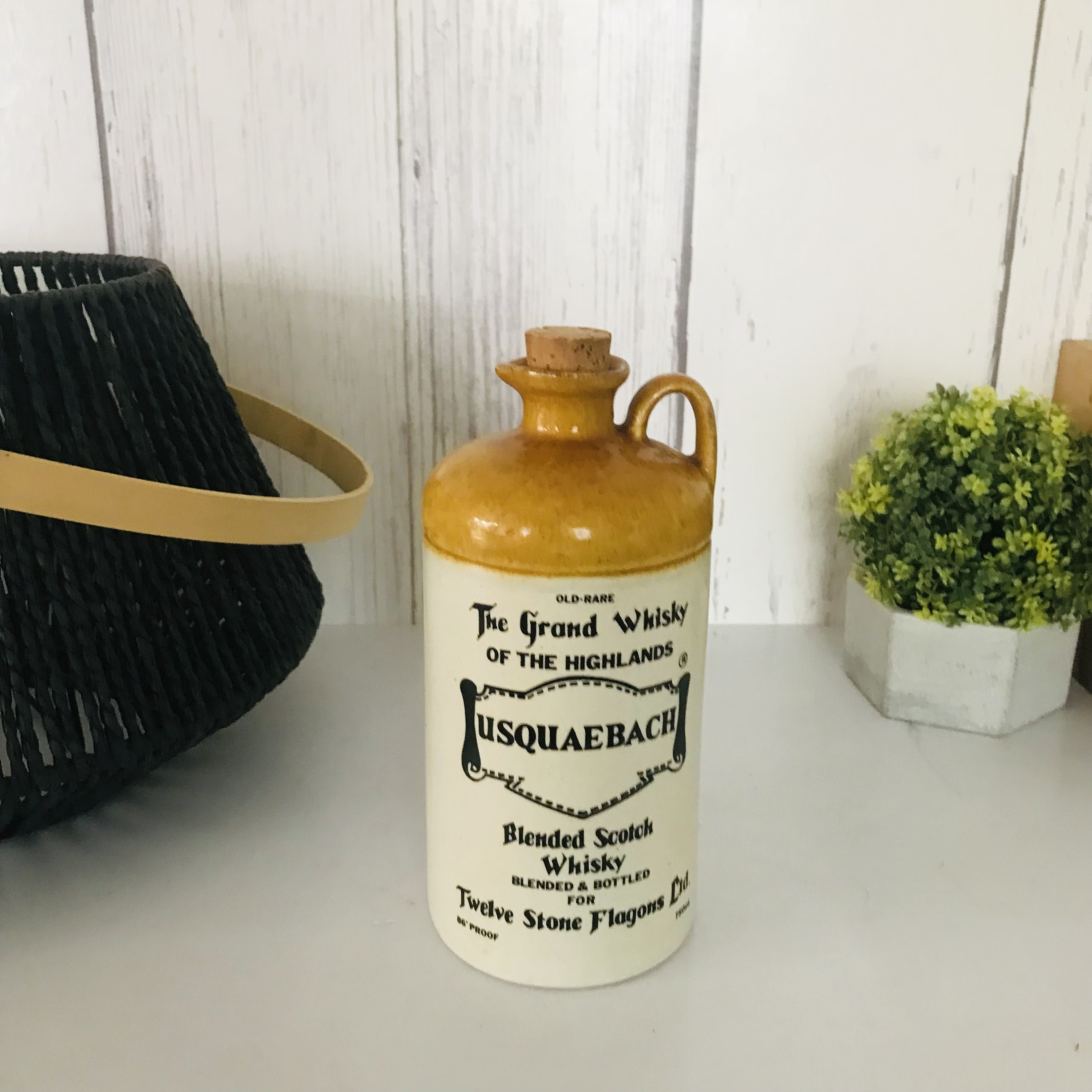 Vintage USQUAEBACH Pottery the Grand Whisky of the Highlands Bottle ...