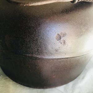 Antique Cast Iron Kettle, Heavy Metal Tea Pot, Kettle Large Cast Iron ...