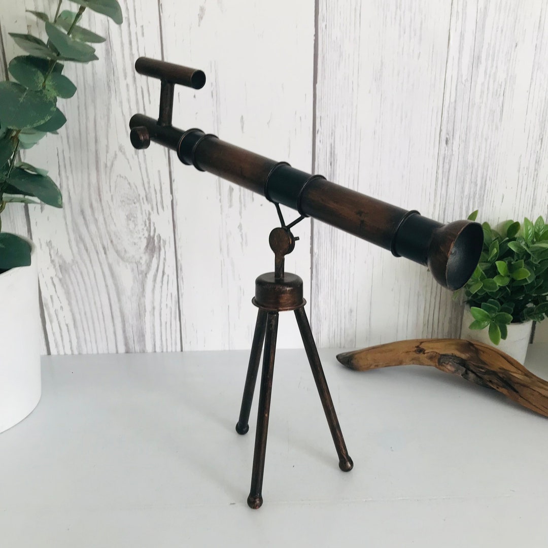 Vintage Metal Replica Telescope, Desk Top Decor Telescope, Small ...