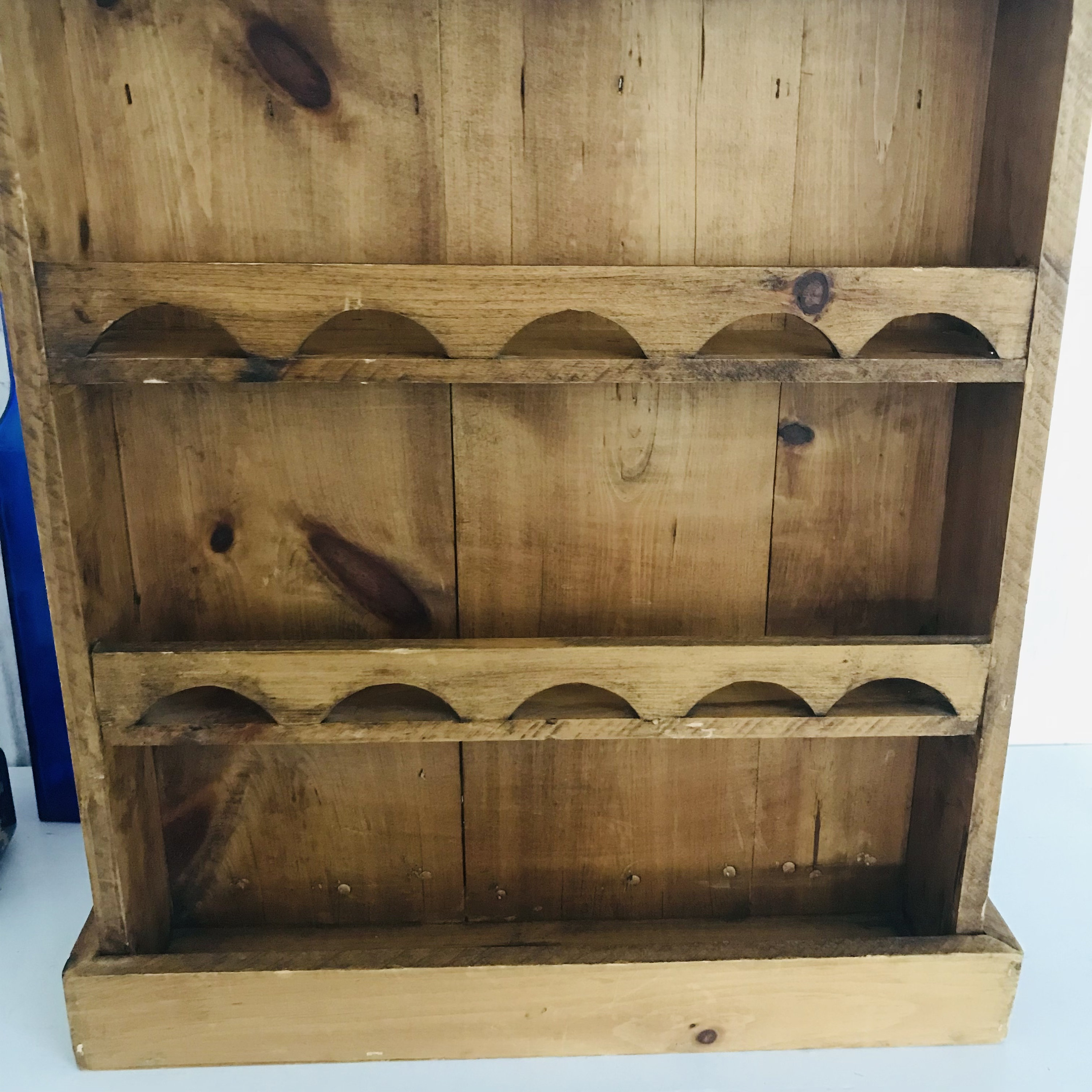 Antique Wall Trinket Shelf, Wood Miniature Display Wall Shelf Unit ...