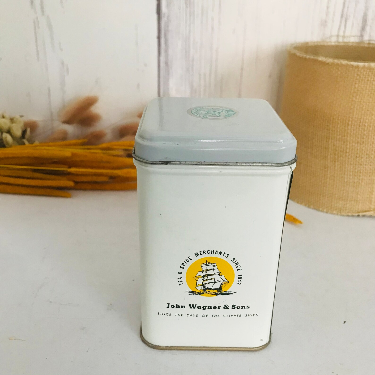 Very Rare Vintage Wagner Lemon Tea Tin White Yellow Unopened, New ...