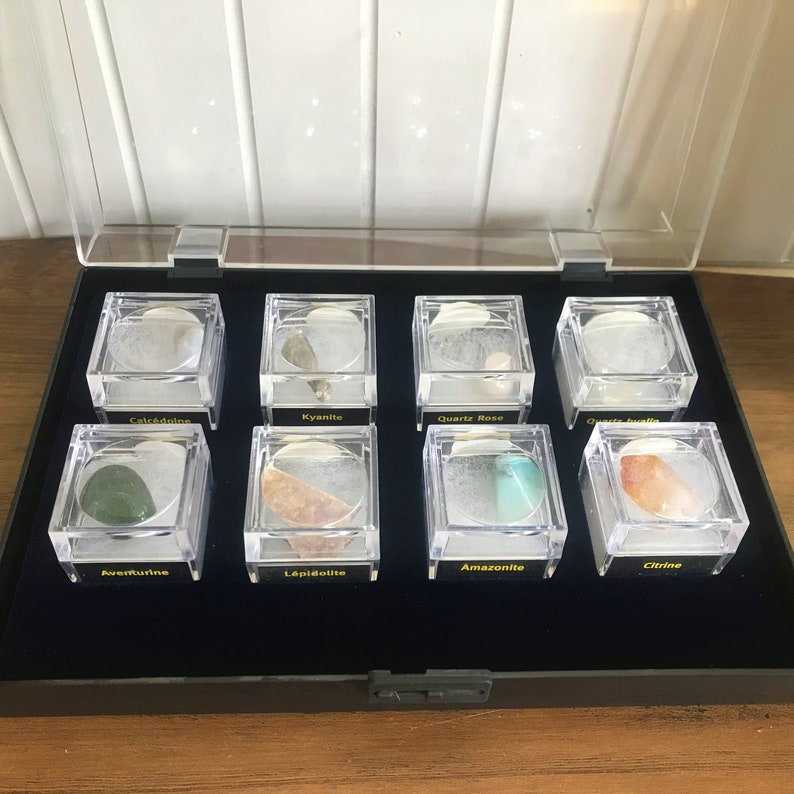 Minerals and Specimen Collection Display With Perky Box, Mineral Stone ...