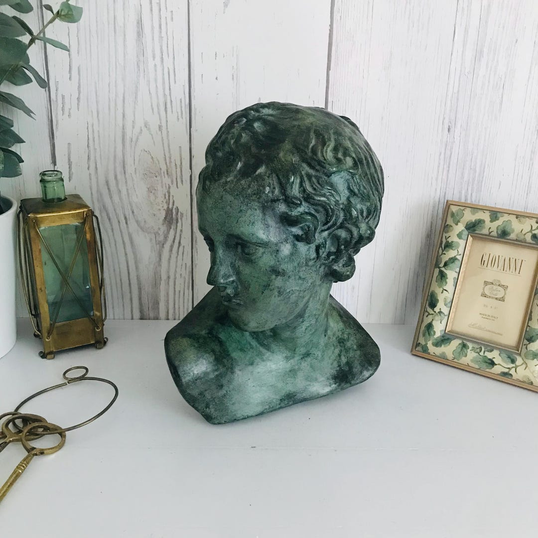 Vintage Bust of Eros, Made in Spain Ceramic, Vintage Maitland-smith ...