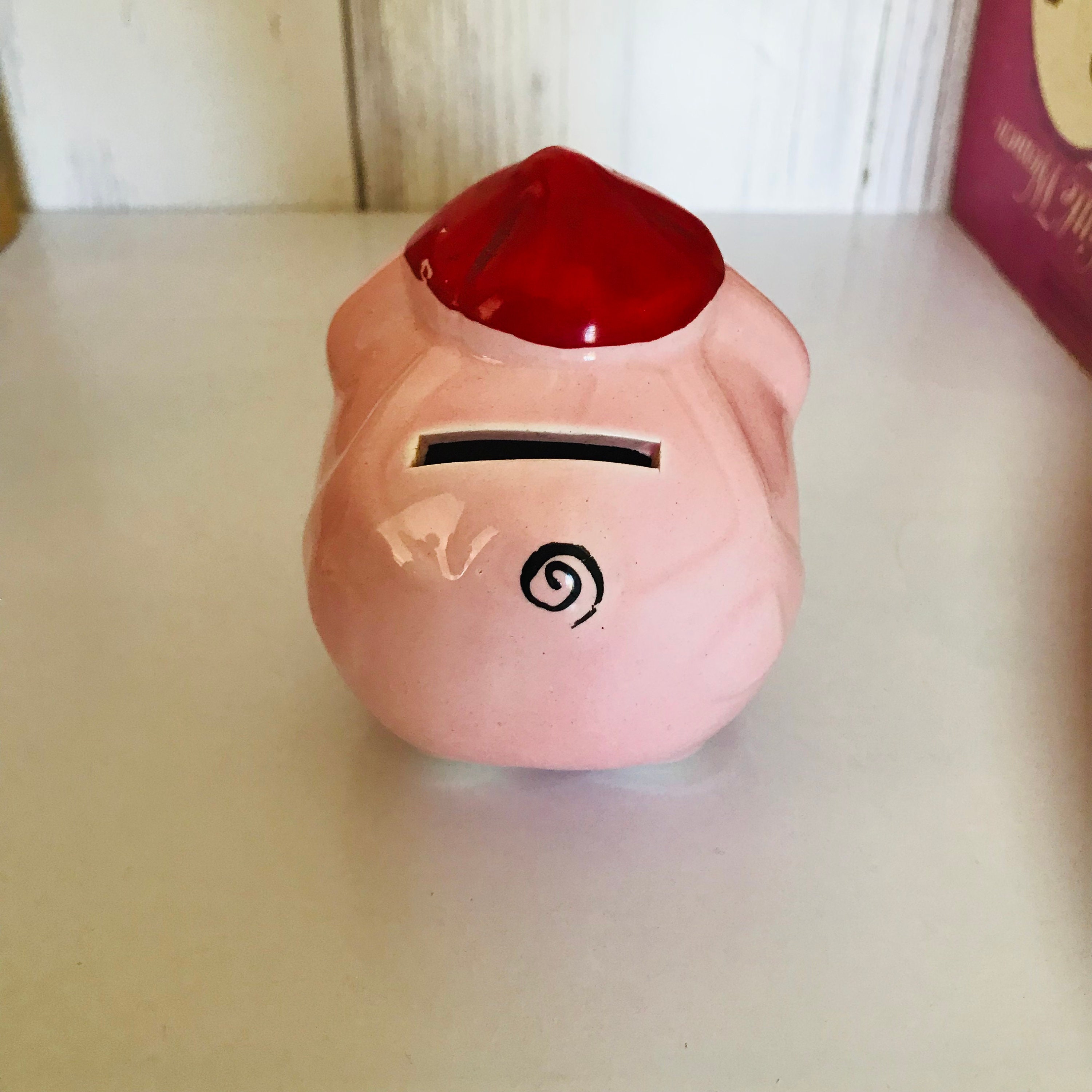 Vintage Coin Bank Pig Ceramic Coin Bank funny Coin Bank - Etsy