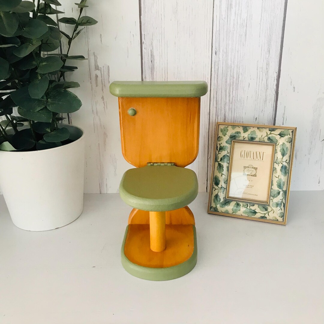 Wooden Handmade Toilet, Decorative Toilet Paper Holder, Wooden Paper ...