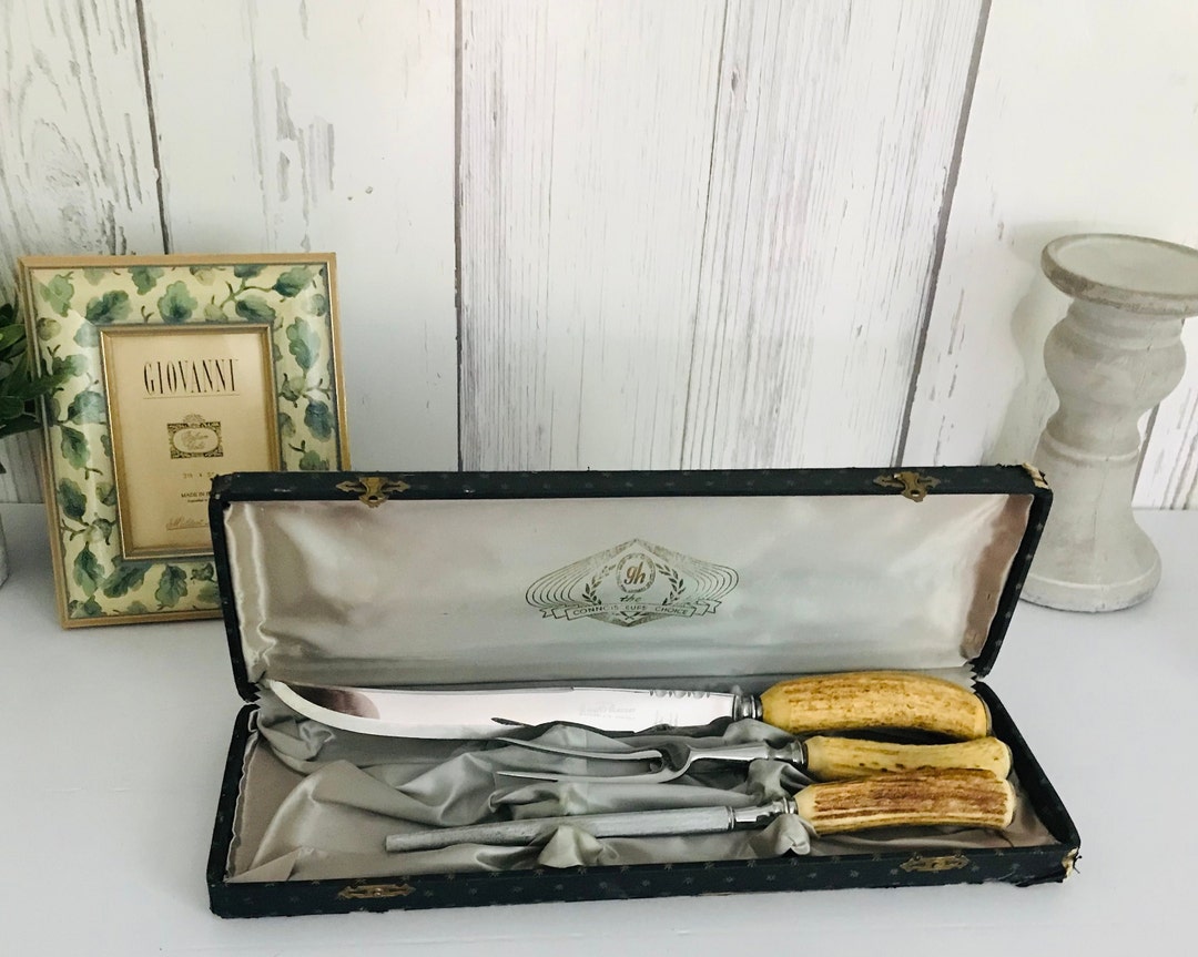 Boxed Set of 3 Bakelite Handled Carving Utensils Sheffield, England ...