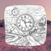 20 Mystical Clocks Coloring Pages Magical Fantasy Adults Kids Digital ...
