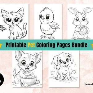 29 Printable Pet Coloring Pages, Coloring Book for Kids and Adults ...