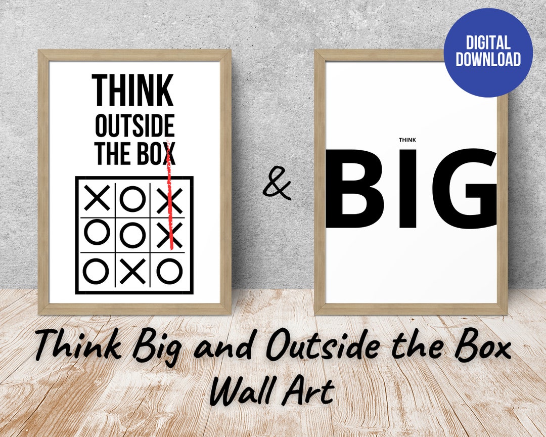 Think Big, Think Outside the Box Home and Office Wall Decor ...