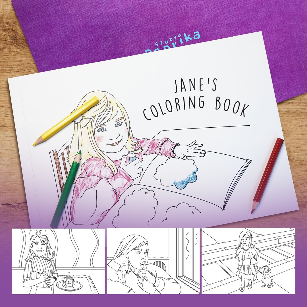 Personalised Coloring Book Created With Children's Own Photos, Special ...