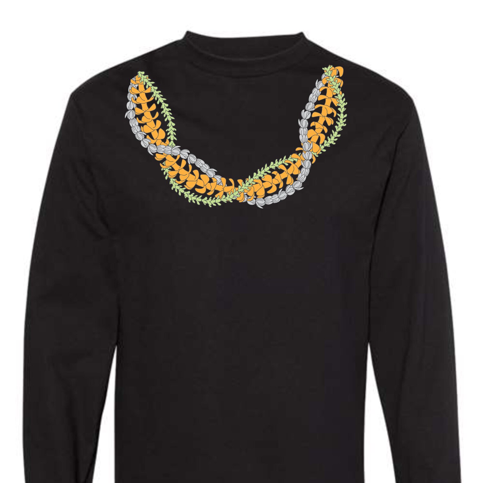 Long Sleeve PUAKENIKENI, PIKAKE, PAKALANA Floral Lei Dtf Print - Etsy