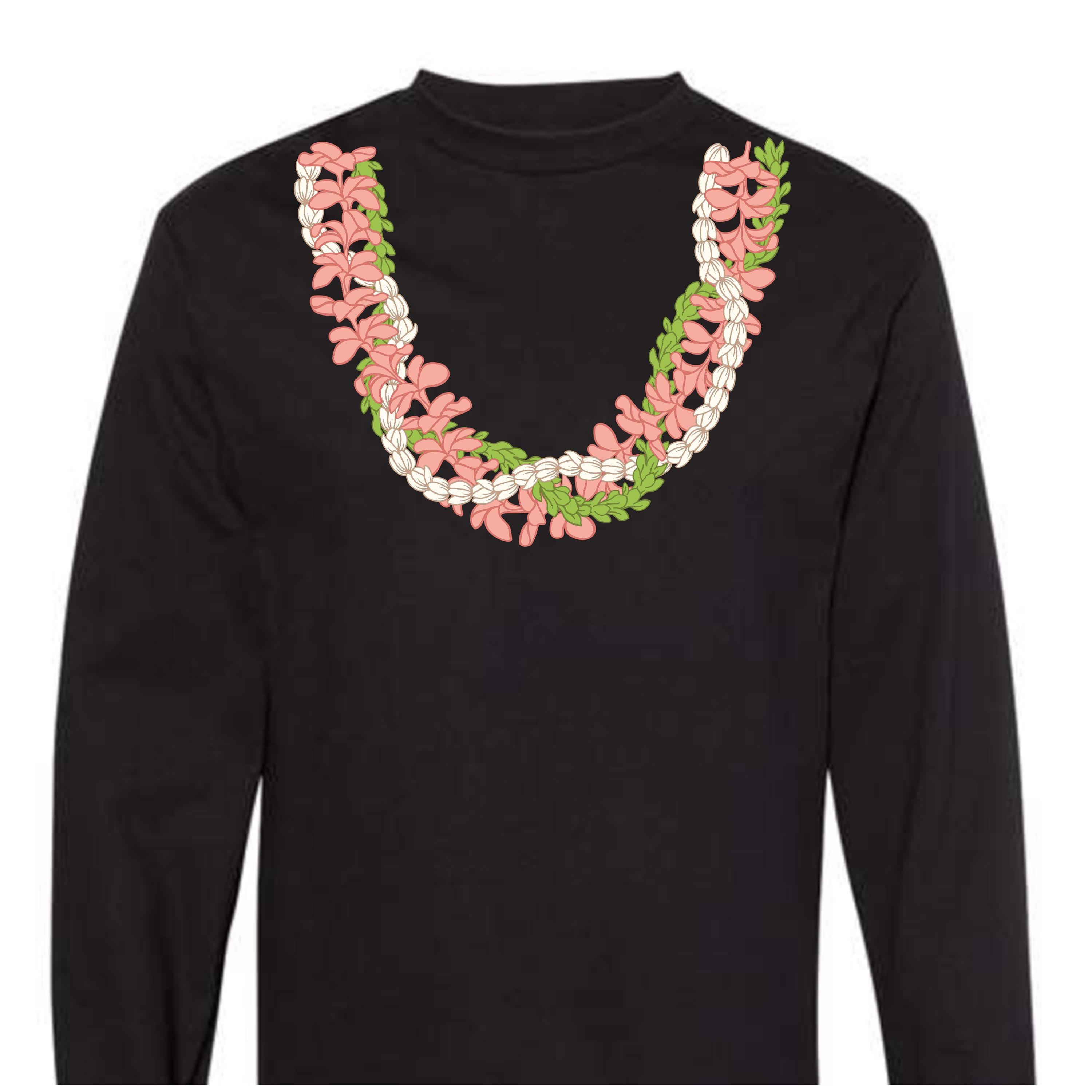 Long Sleeve PLUMERIA, PIKAKE, PAKALANA Floral Lei Dtf Print - Etsy